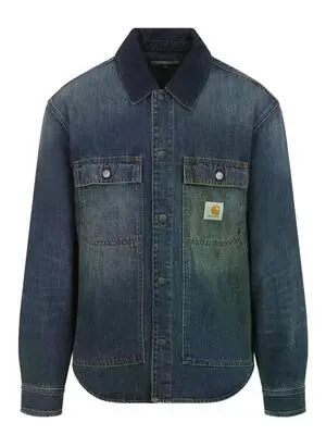 Carhartt Work In Progress Contrast-collar Denim Shirt - Blue