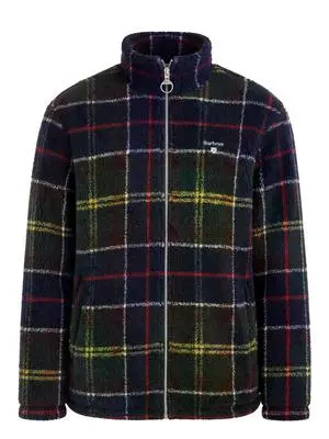 Barbour Tartan Sherpa-fleece Zip-up Cardigan - Blue