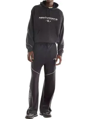 NEW BALANCE Trackside French-terry Crew Hoodie - Black