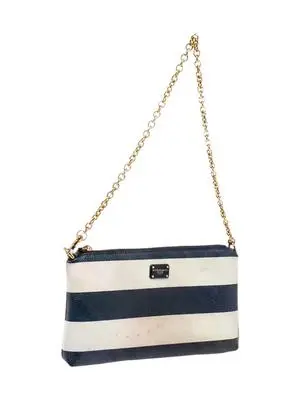 DOLCE & GABBANA Dolce & Gabbana Striped Calf Leather Pouch