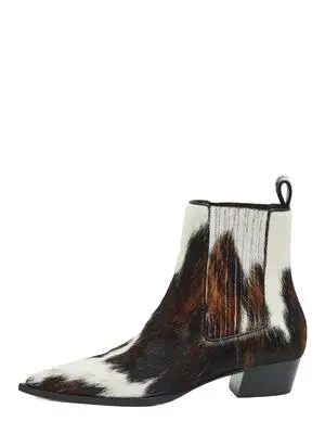 CHRISTIAN LOUBOUTIN Calf Hair Chelsea Boots - Brown