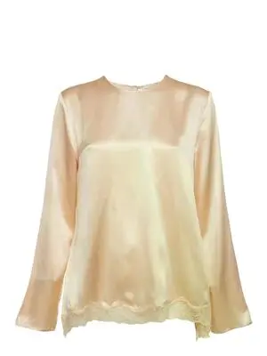 MAGDA BUTRYM Magda Butrym Lace-Trimmed Silk Blouse