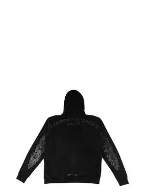 Chrome Hearts Horseshoe Floral Hoodie - Black