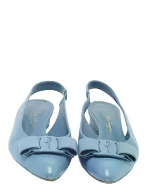 FERRAGAMO Viva Bow Slingback Sandals - Blue