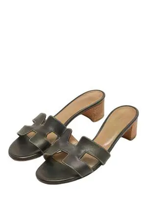 Hermès Oasis Heeled Sandals - Black