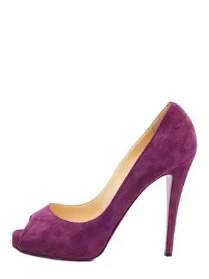 CHRISTIAN LOUBOUTIN Very Prive Peep-toe Pumps - Purple