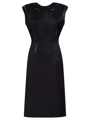Marni Bead-embellished Satin Dress - Black