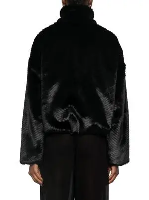 FORTE_FORTE Chevron-pattern Jacket - Black