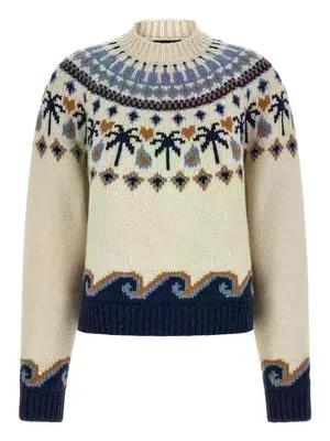 Alanui Sweet Winter Jacquard-knit Sweater - Neutrals