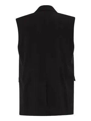 Max Mara Sleeveless Wool Jacket - Black