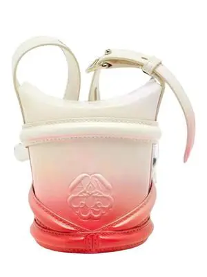 Alexander McQueen Small The Curve Ombré Bucket Bag - Red