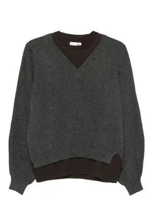 MANZONI 24 Layered V-neck Sweater - Grey