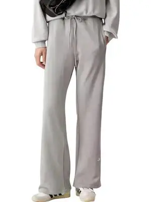 Adidas By Stella Mccartney Straight-leg French Terry Trousers - Grey