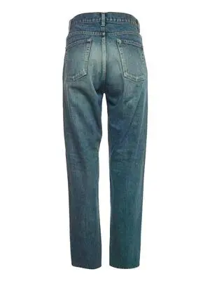 Saint Laurent Distressed Slim-fit Jeans - Blue