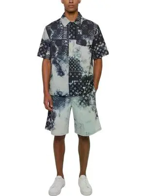 LOUIS VUITTON Monogram Bandana Shirt And Shorts Set - Blue