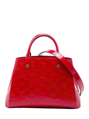 LOUIS VUITTON 2015 Monogram Vernis Montaigne Bb Satchel - Red