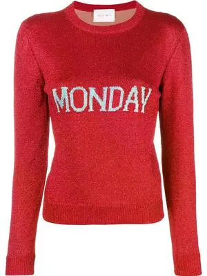 ALBERTA FERRETTI Alberta Ferretti Red Virgin Wool Monday Knit Jumper