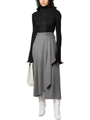 ALBERTA FERRETTI Alberta Ferretti Draped Detail High-Waisted Culottes