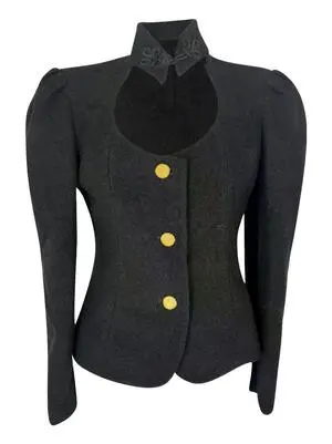 Alessandra Rich Tweed Bouclé Jacket - Black