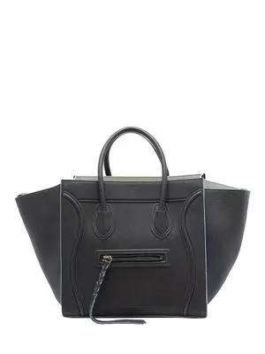 Celine 2016 Medium Leather Phantom Luggage Tote Bag - Grey