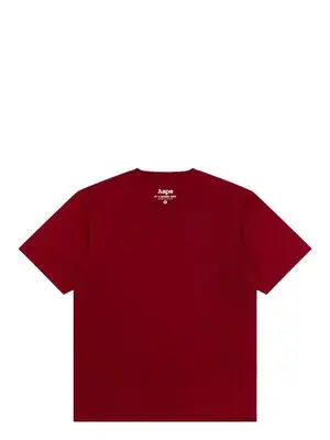 AAPE BY *A BATHING APE Moonface-print Cotton T-shirt - Red