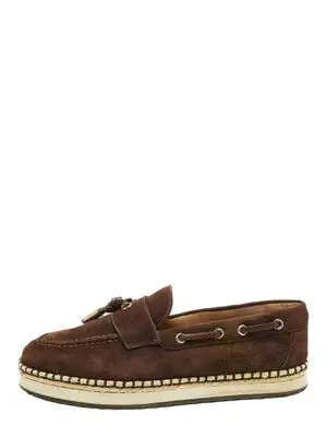 Dolce & Gabbana Suede Espadrille Loafers - Brown