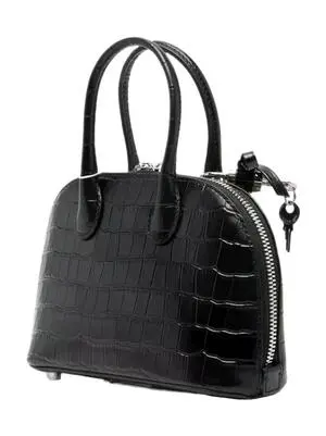 SELF-PORTRAIT Croc-effect Mini Bag - Black