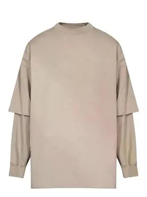 Rick Owens Layered-sleeve Crew-neck T-shirt - Neutrals
