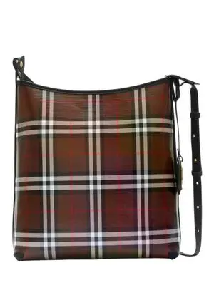 Burberry Small Check Shoulder Bag - Brown