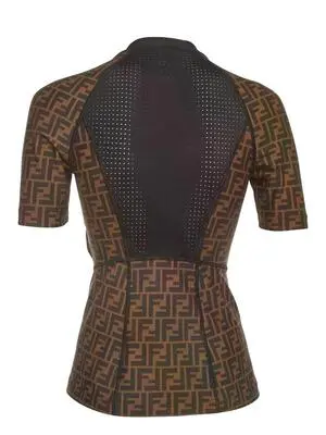 Fendi Ff Motif Paneled T-shirt - Black