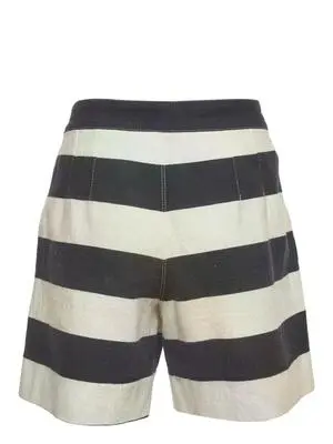 Dolce & Gabbana Striped Crystal Embellished Shorts - Blue