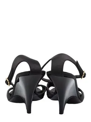 Loro Piana Olympia Heeled Sandals - Black