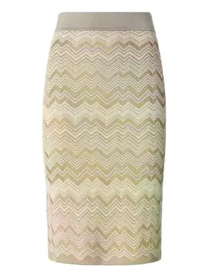 Missoni Chevron Zigzag Knit Mini Skirt - Neutrals