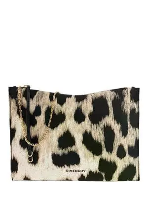 Givenchy Givenchy Voyou Leopard-Print Shoulder Bag Neutrals
