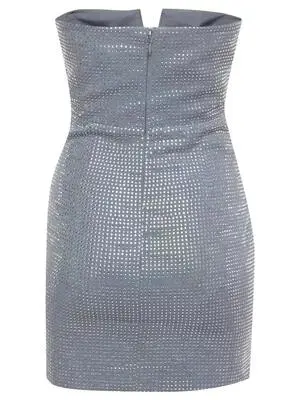 Roland Mouret Diamante-embellished Strapless Mini Dress - Grey