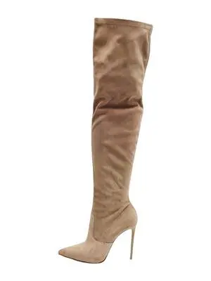 LE SILLA Point-toe Over-the-knee Stiletto Boots - Neutrals