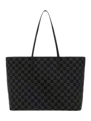 Gucci Large Gg Tribeca Monogram Shoulder Bag - Black