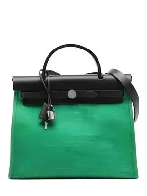 Hermès 2019 Toile Herbag Zip 31 Satchel - Black