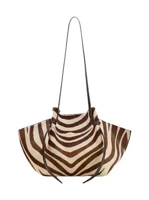 Yuzefi Mochi Zebra-print Shoulder Bag - Neutrals