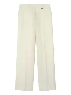 Burberry Wool Tailored Trousers - Neutrals