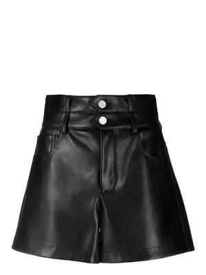 Philosophy Di Lorenzo Serafini High-waisted Faux Leather Shorts - Black