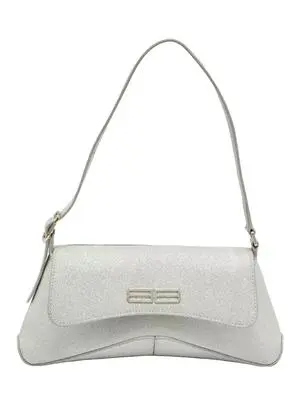 Balenciaga Balenciaga Glitter Embellished Shoulder Bag Silver