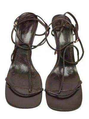 Bottega Veneta Stretch Ankle Strap Sandals - Brown