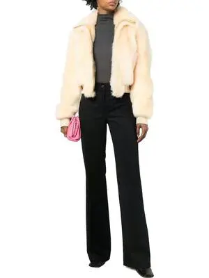 Alberta Ferretti Flared Wide-leg Trousers - Black