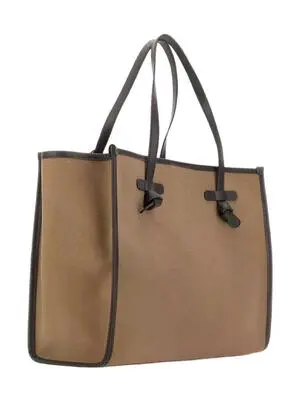 MARCELLA CLUB Marcella Leather-trimmed Tote Bag - Neutrals