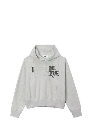 Izzue Logo-print Drop-shoulder Hoodie - Grey