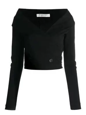 Philosophy Di Lorenzo Serafini V-neck Long-sleeve Blouse - Black