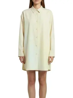 JIL SANDER Oversized Button-down Long Shirt - Neutrals