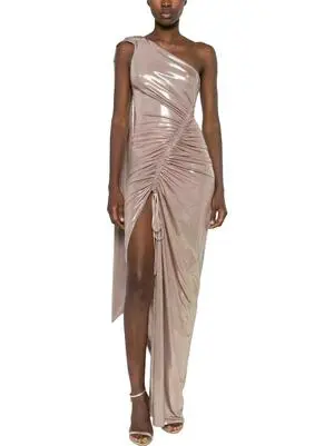 ATU BODY COUTURE One-shoulder Ruched Maxi Dress - Neutrals