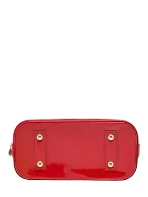 LOUIS VUITTON Alma Bb Monogram Vernis Handbag - Red